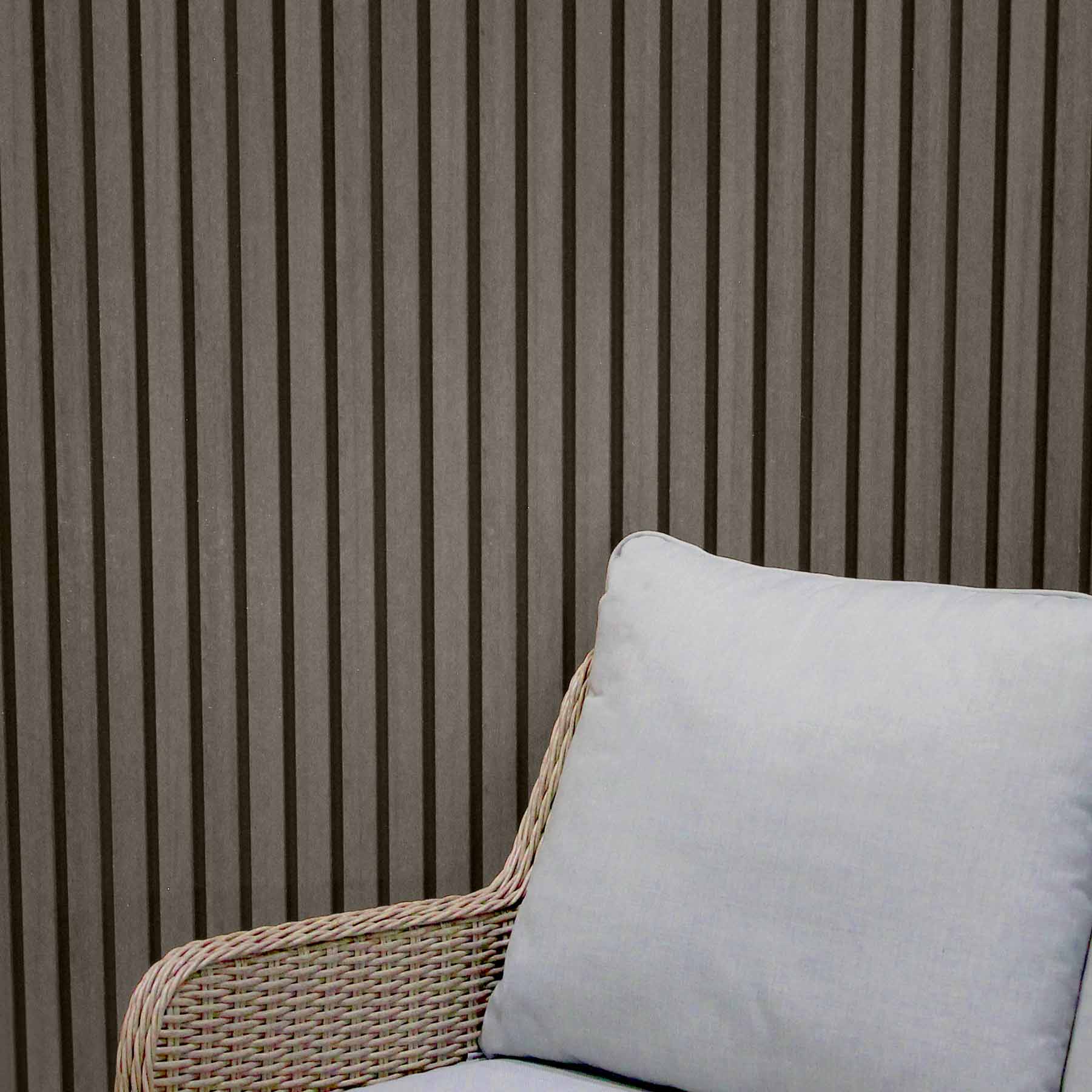 Free Cladding Samples - Grey Slatted Composite Cladding | EnviroBuild